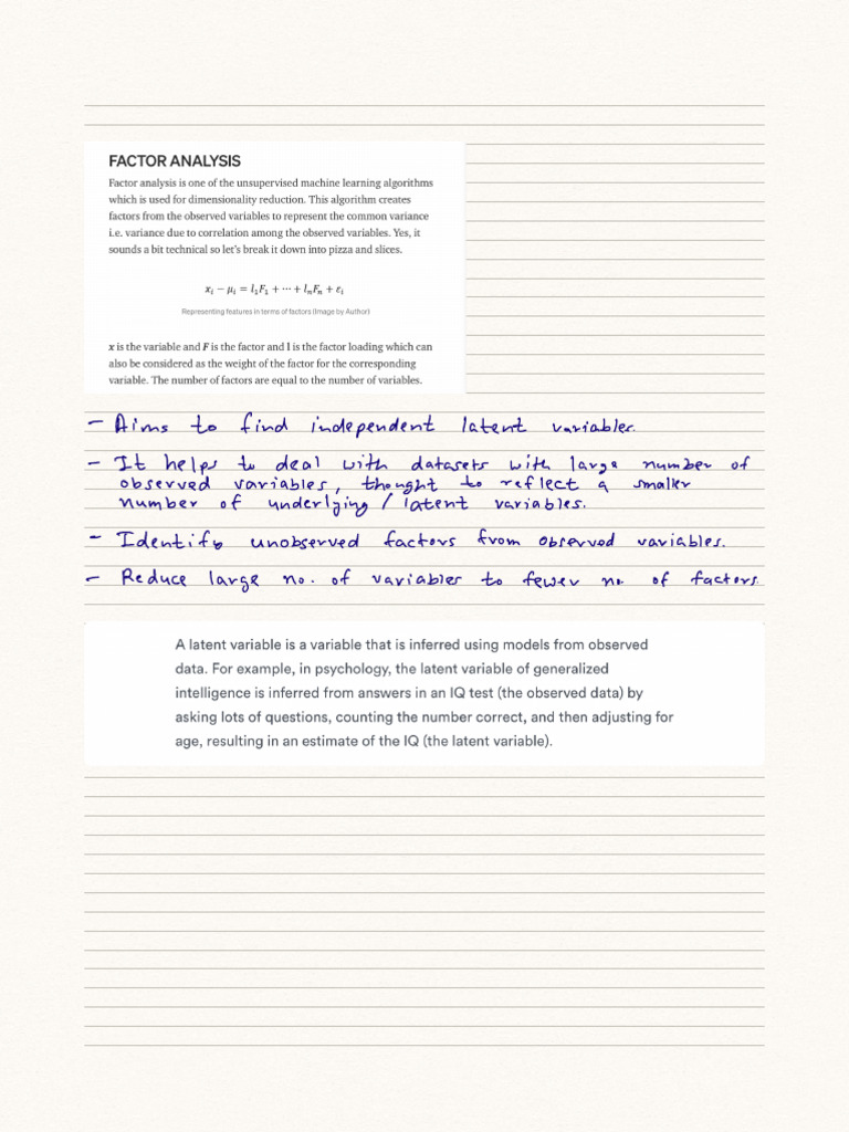 Chapter 2 - Machine Learning 3. Factor Analysis | PDF