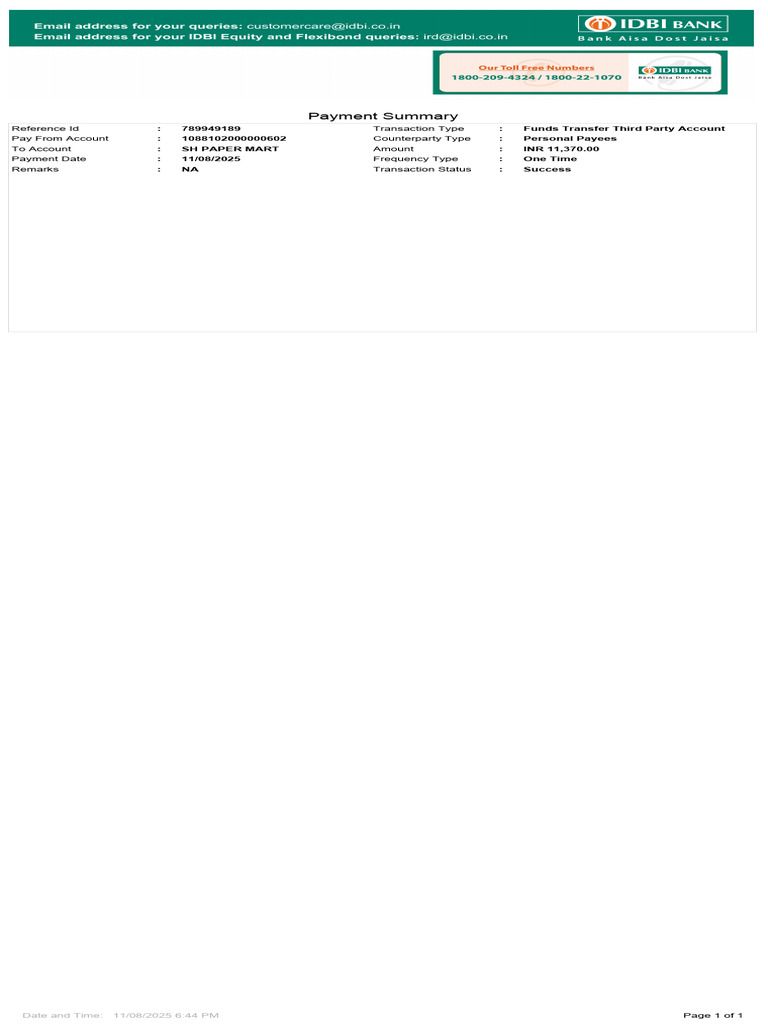Payment Summary | PDF