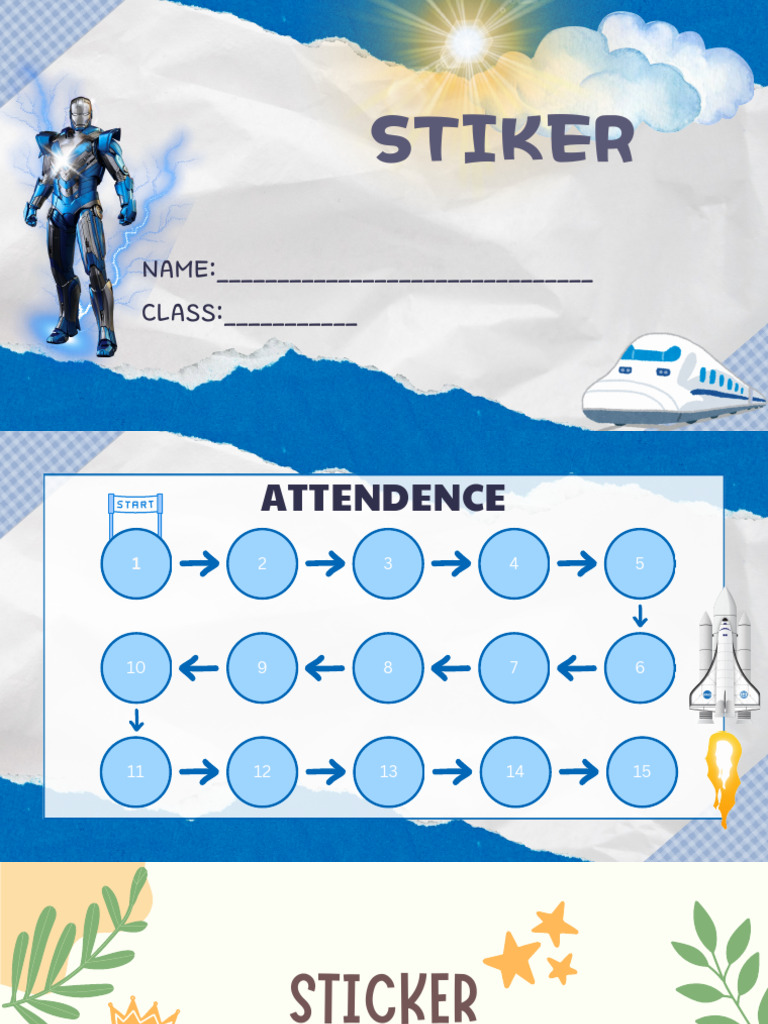 Attendance Sticker Template | PDF