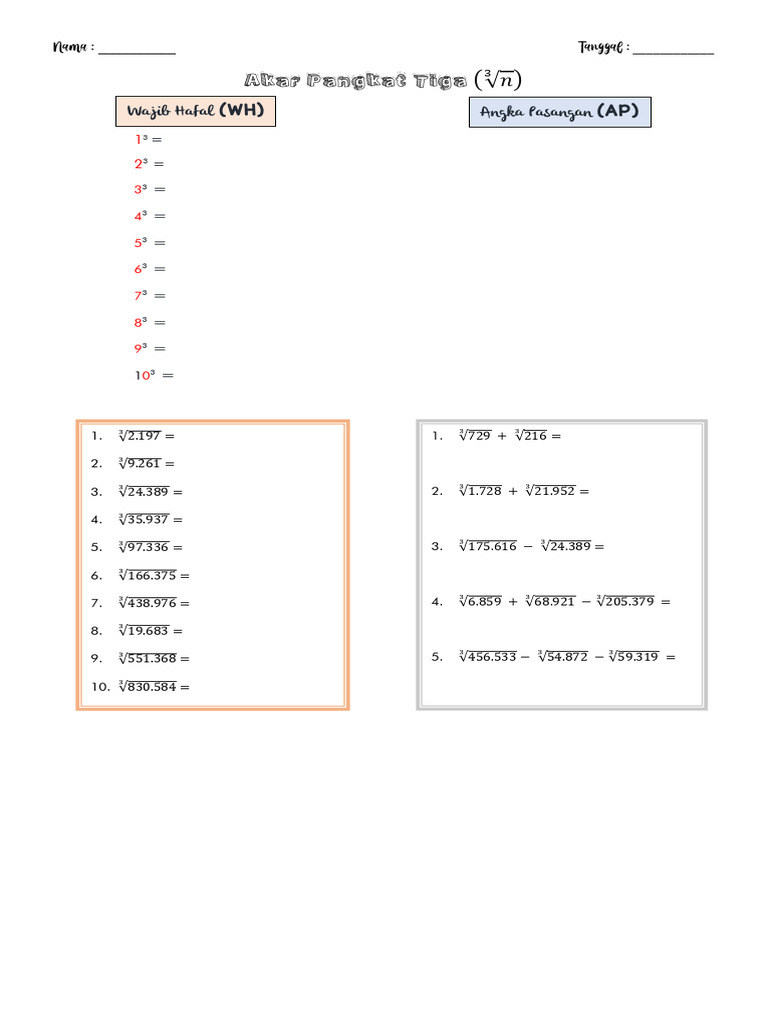 Akar Pangkat Tiga-1 | PDF