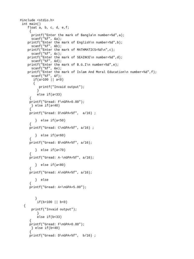 Determain GPA | PDF | Computer Programming | Computer Standards