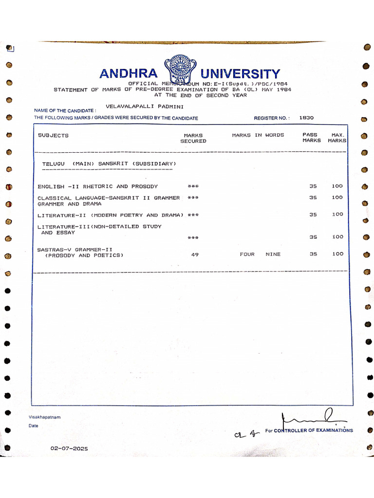 PDC Marks | PDF