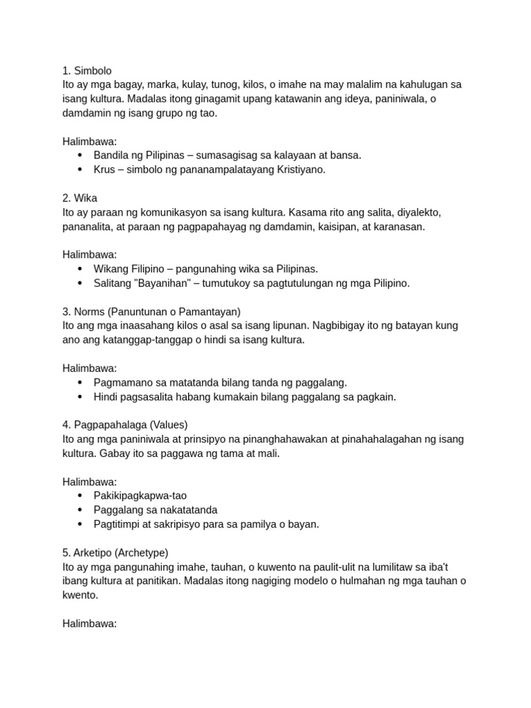 Kultural Na Elemento | PDF