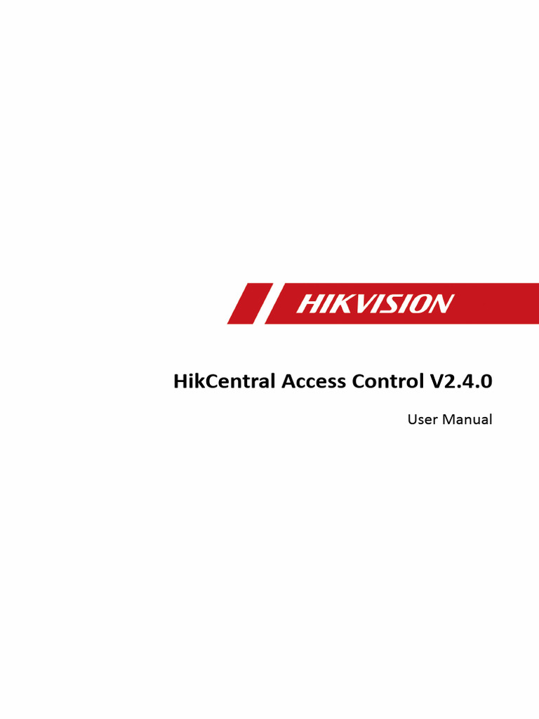 HikCentral Access Control V2.4.0 - User Manual - V2.4.0 - 20250701 | PDF | World Wide Web ...