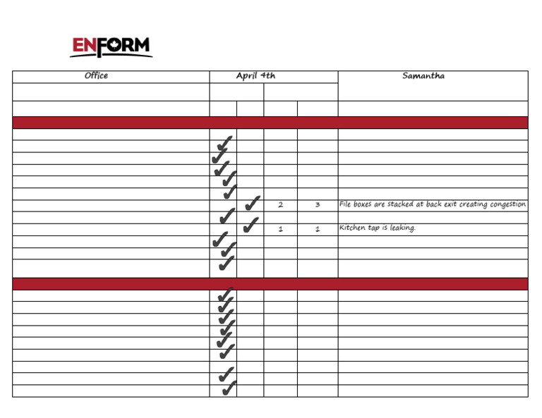 Workplace Inspection Extended Example | PDF