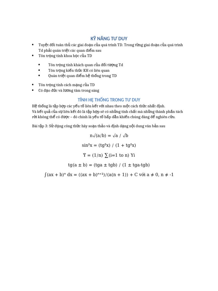Ky Nang Tu Duy Va Bai Tap 3 | PDF