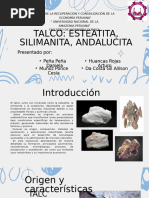 Propiedades y usos del talco mineral | PDF | Minerales | Roca (geología)