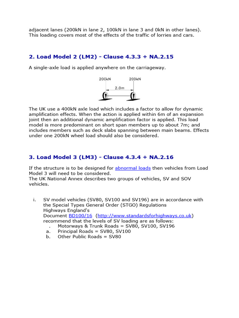 Load Models & Groups To UK National Annex (BS en 1991-2 2003) - 2 | PDF