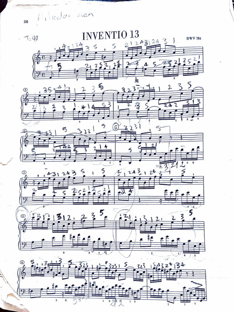 Inventio 13 - Bach | PDF