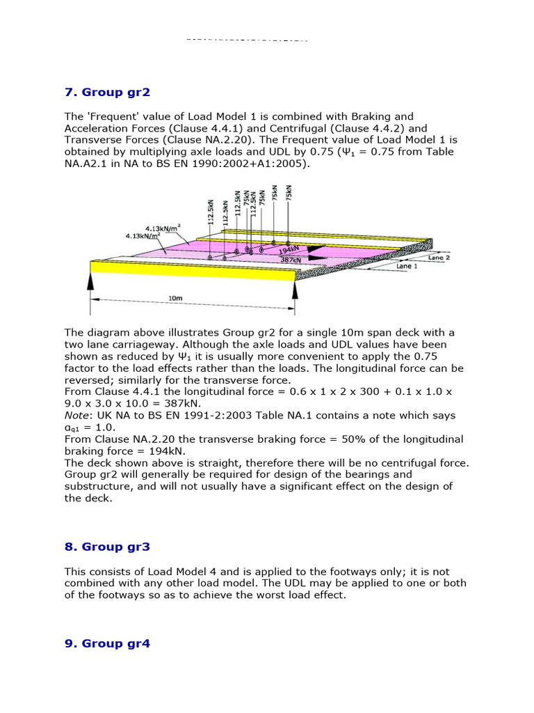 Load Models & Groups To UK National Annex (BS en 1991-2 2003) - 4 | PDF