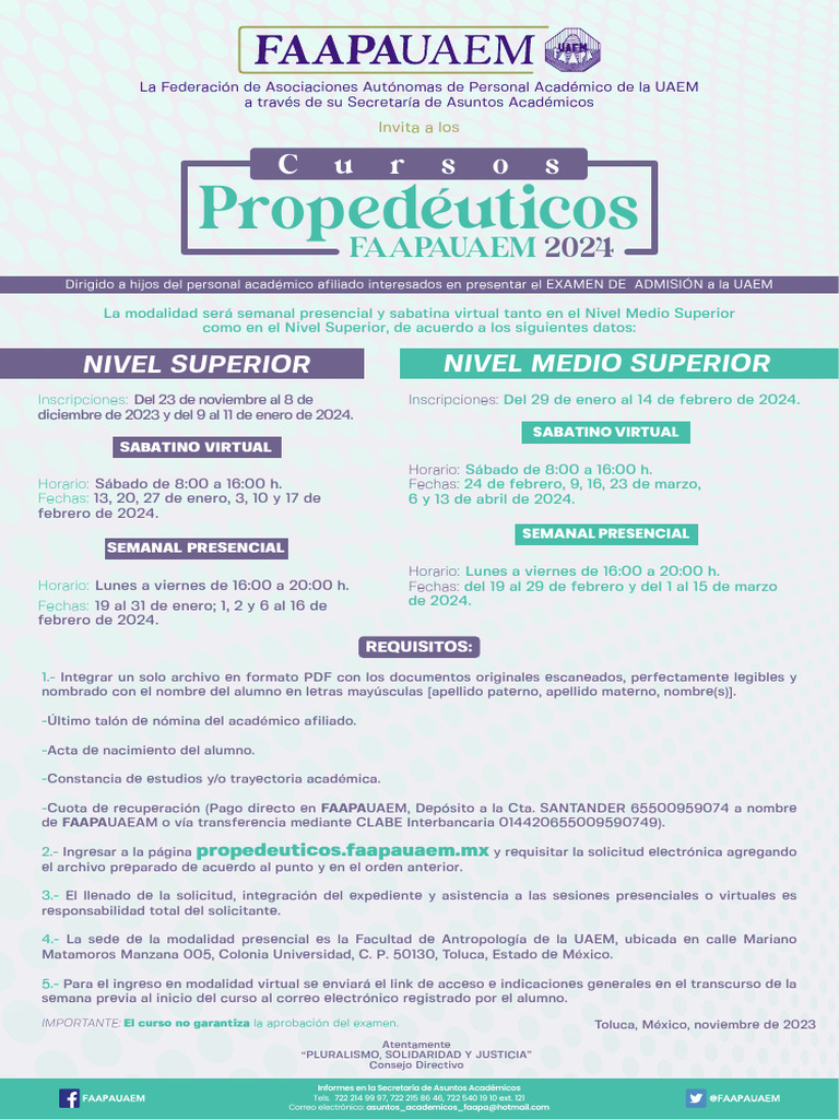 Cursos Propedeuticos 2024 | PDF