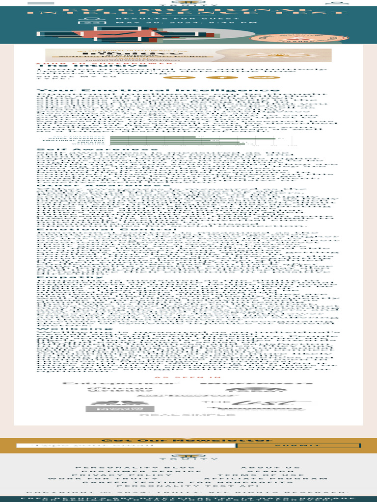 Free Emotional Intelligence Test Results | PDF | Emotional Intelligence ...