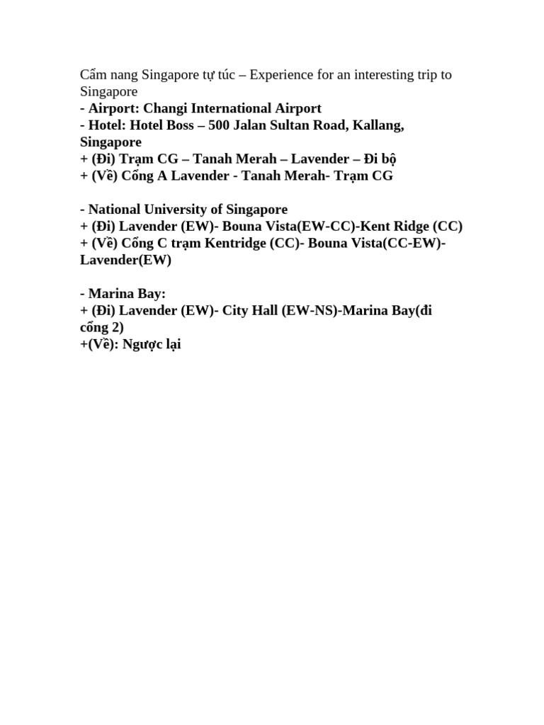 MRT Way and Destinations | PDF