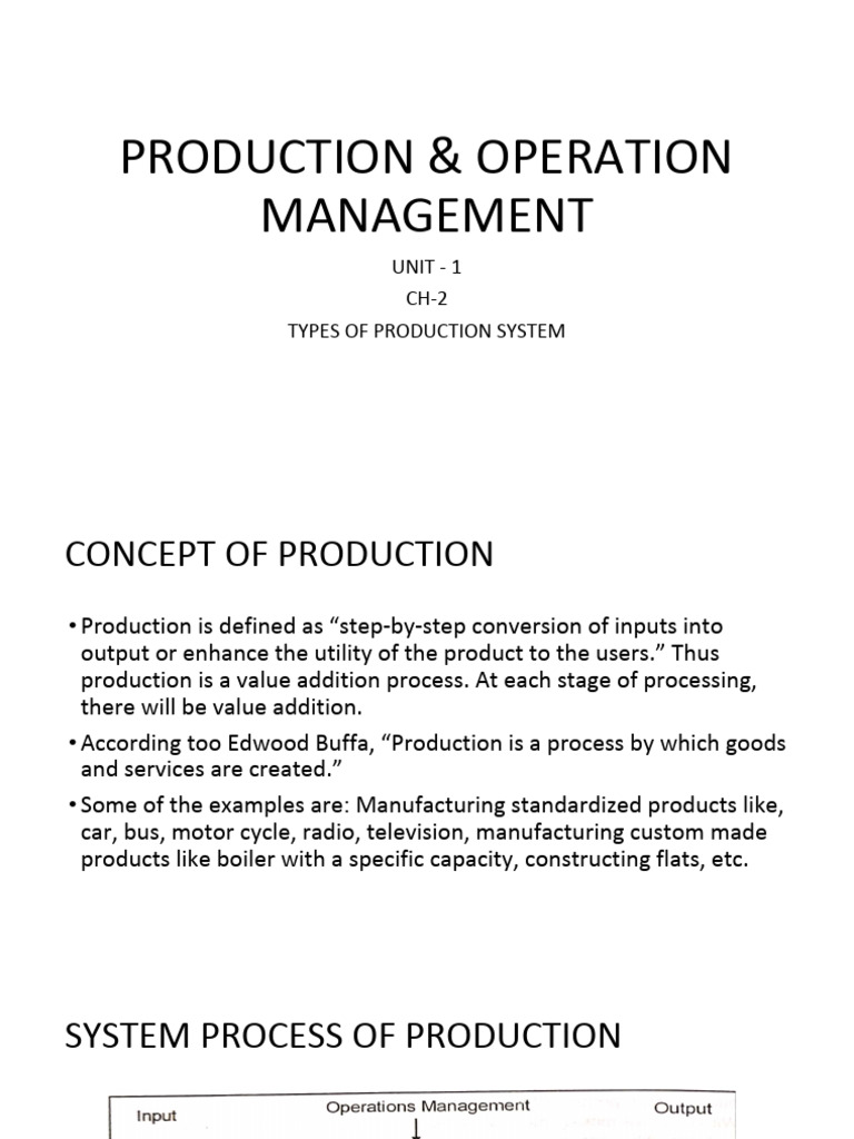 Standardized Production Systems Overview | PDF | Mass Production ...