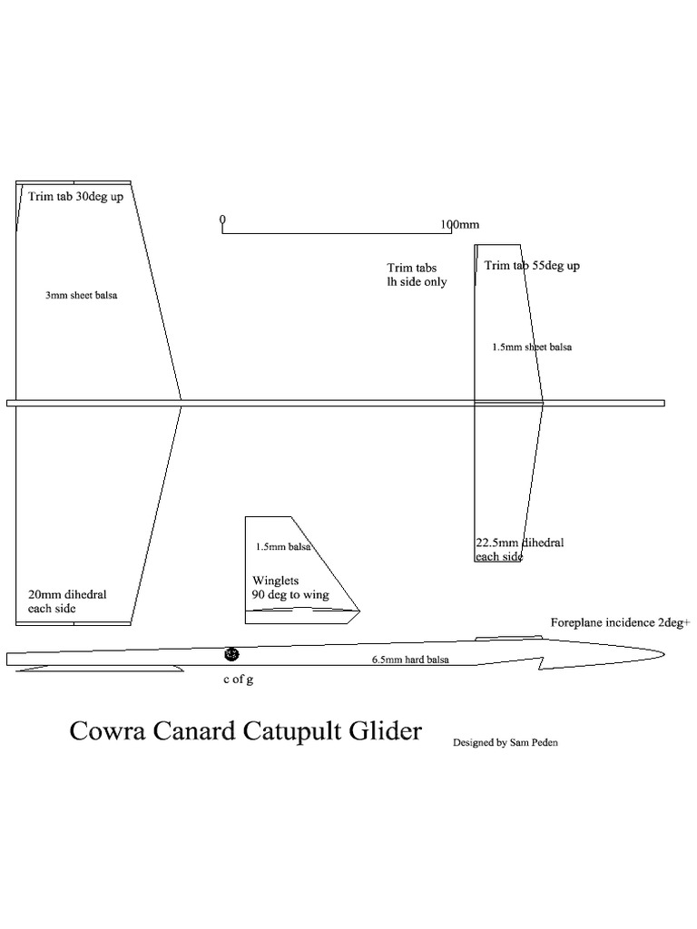 Cowra Canard Catapult Glider | PDF