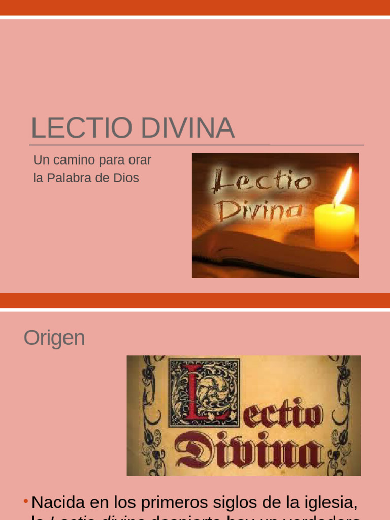 Lectio Divina - Formacion | PDF | Lectio Divina | Oración