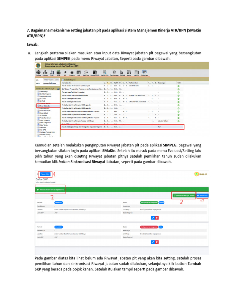 FaQ Bagaimana Mekanisme Setting SKP Jabatan PLT | PDF