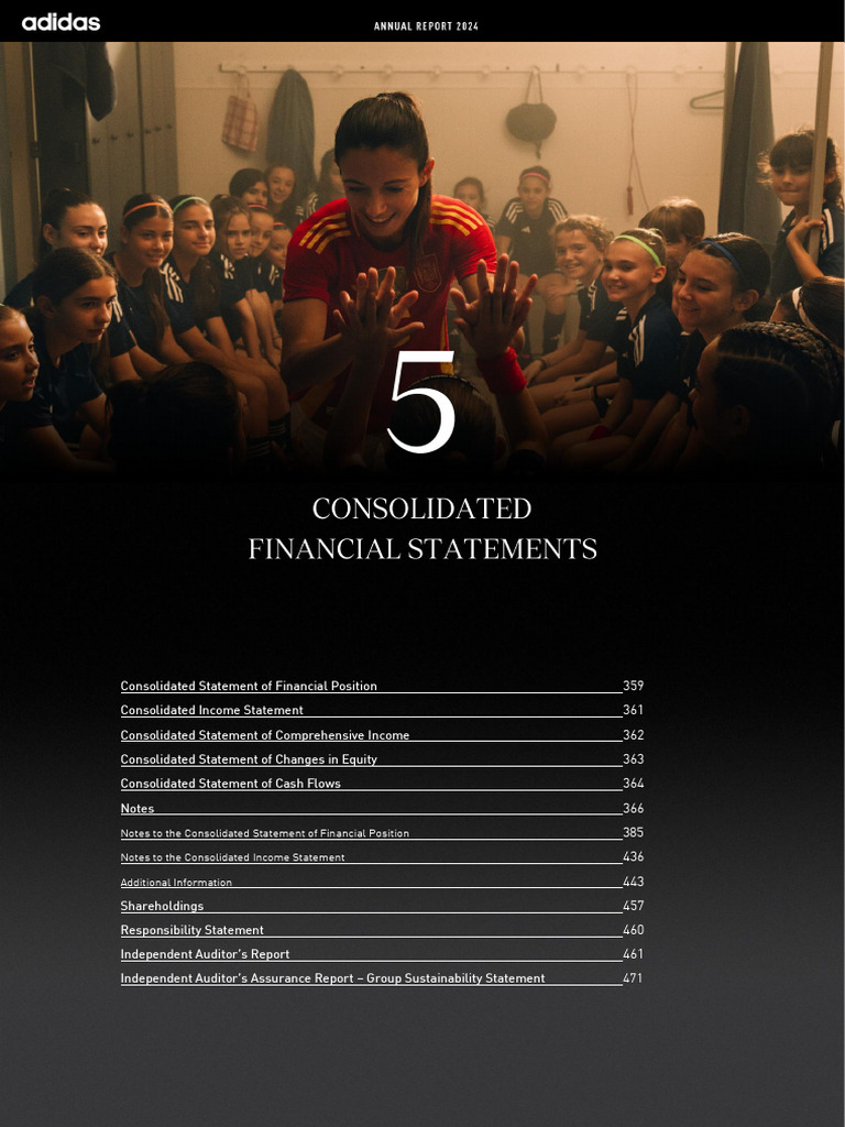 Cons Financial Statements Adidas Ar24 | PDF | Income | Balance Sheet