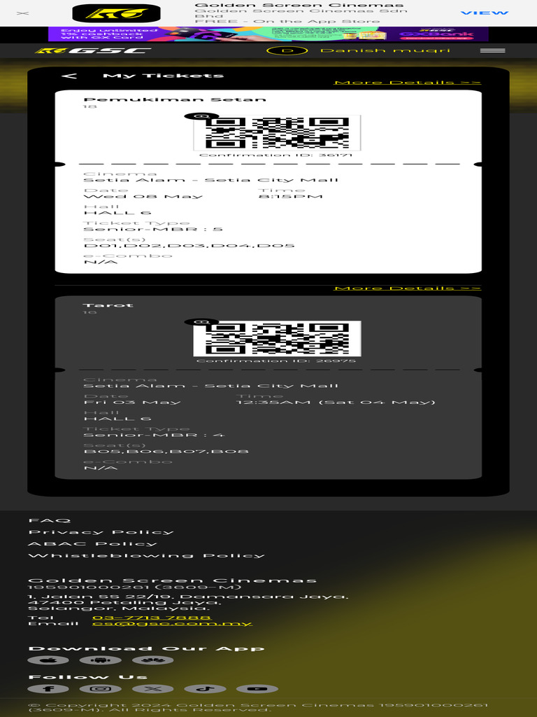 Golden Screen Cinemas Malaysia's Leading Cinema Online | PDF