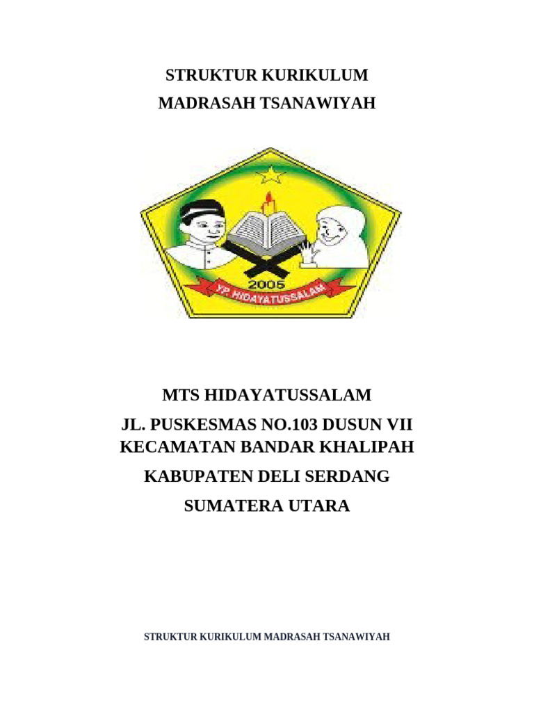 Struktur Kurikulum MTs Hidayatussalam | PDF