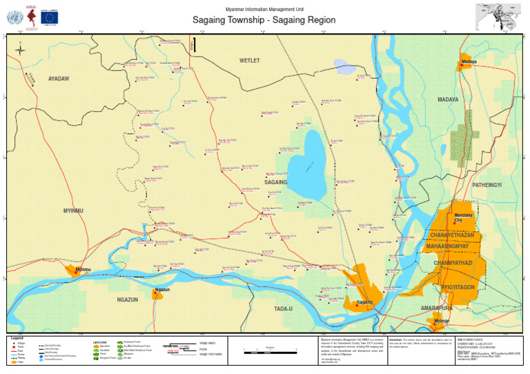 Sagaing Township Map Overview | PDF | Politics Of Myanmar | Myanmar