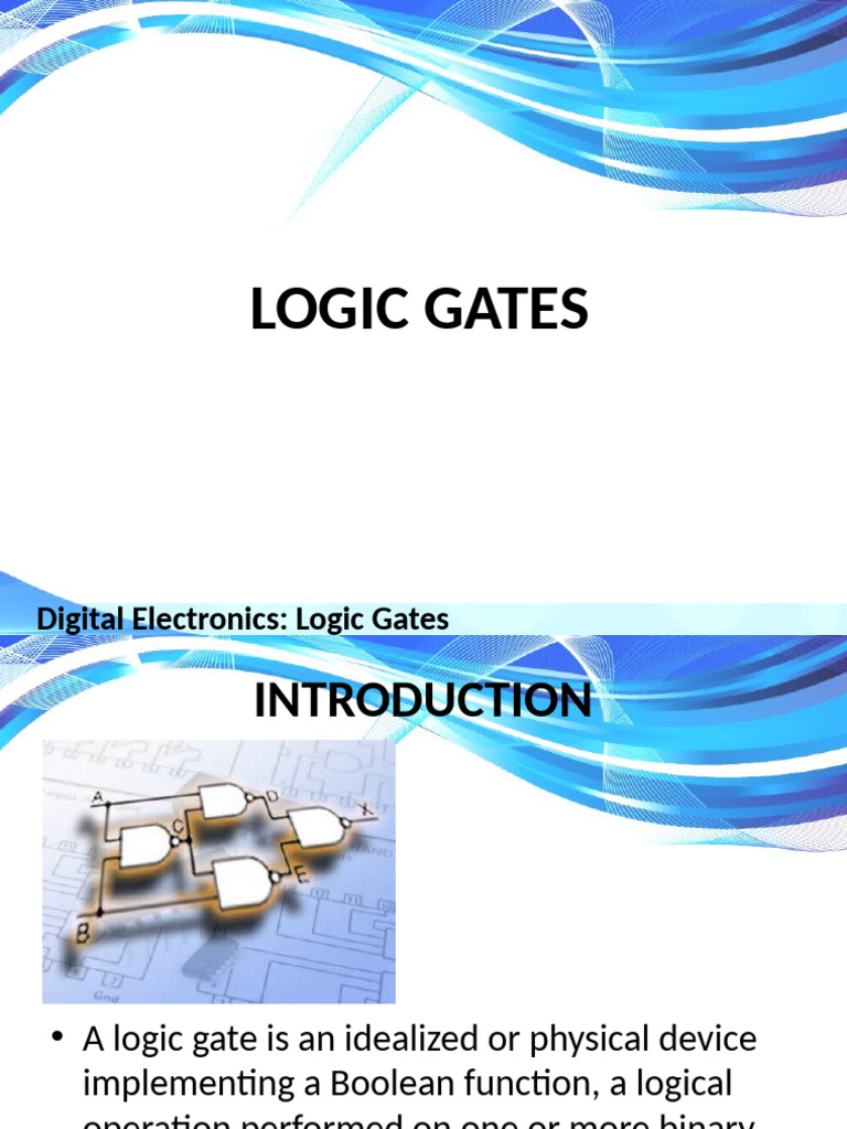 Logic Circuit and Logic Gates and Boolean Algebra | PDF | Logic Gate ...