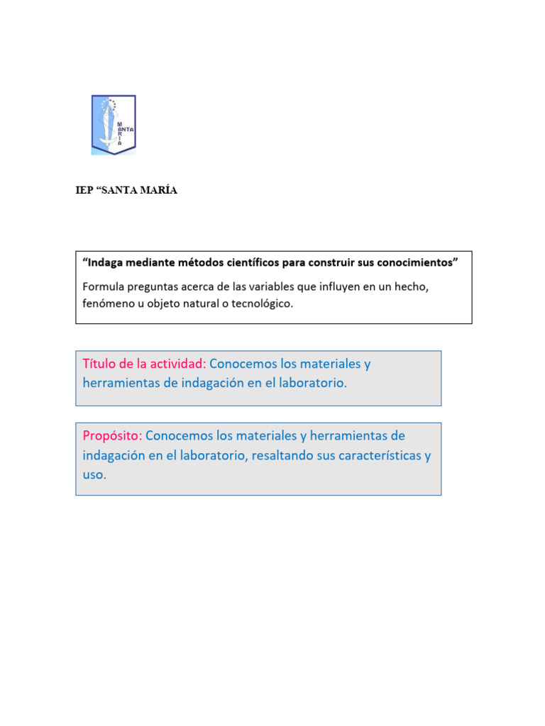 Materiales y Herramientas de Laboratorio | PDF