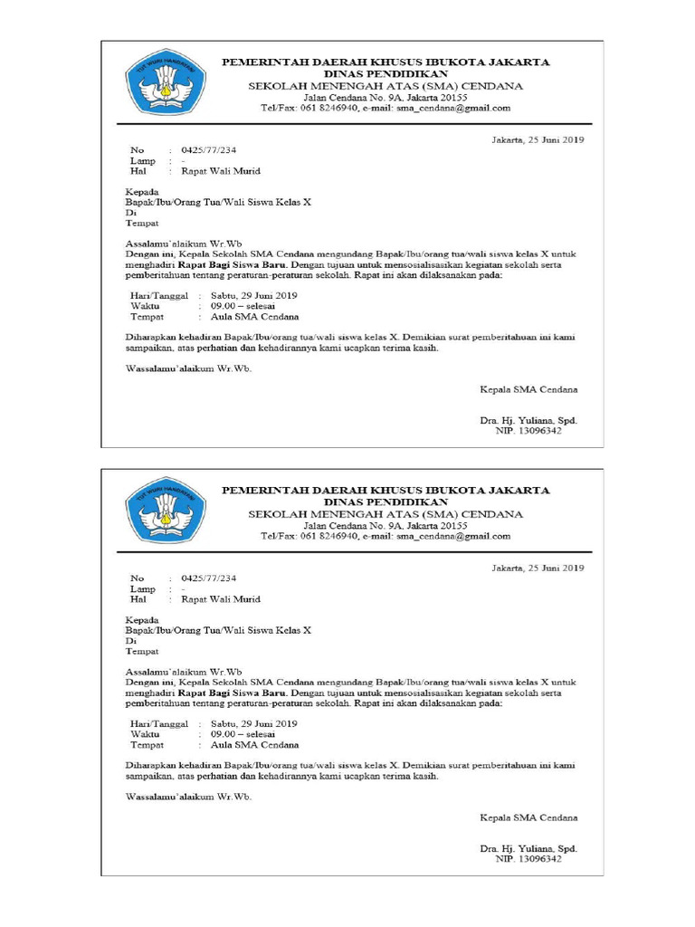 Contoh Surat Resmi Pdf
