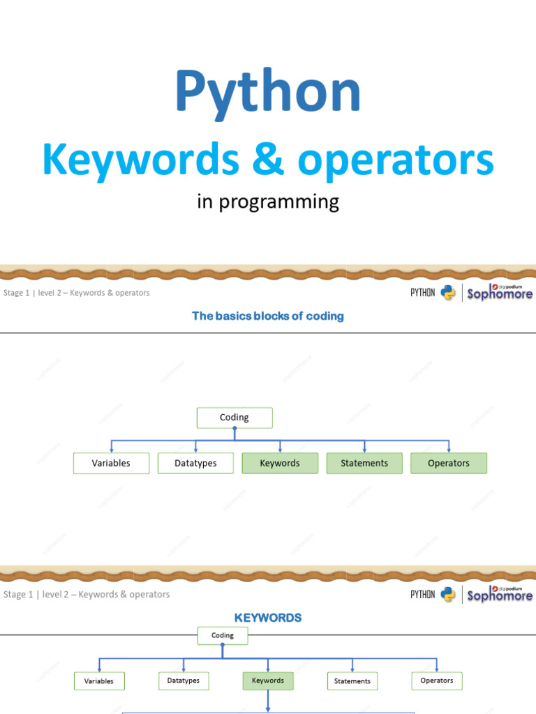 Level 2 Python Sophomore | PDF | Reserved Word | Variable (Computer Science)