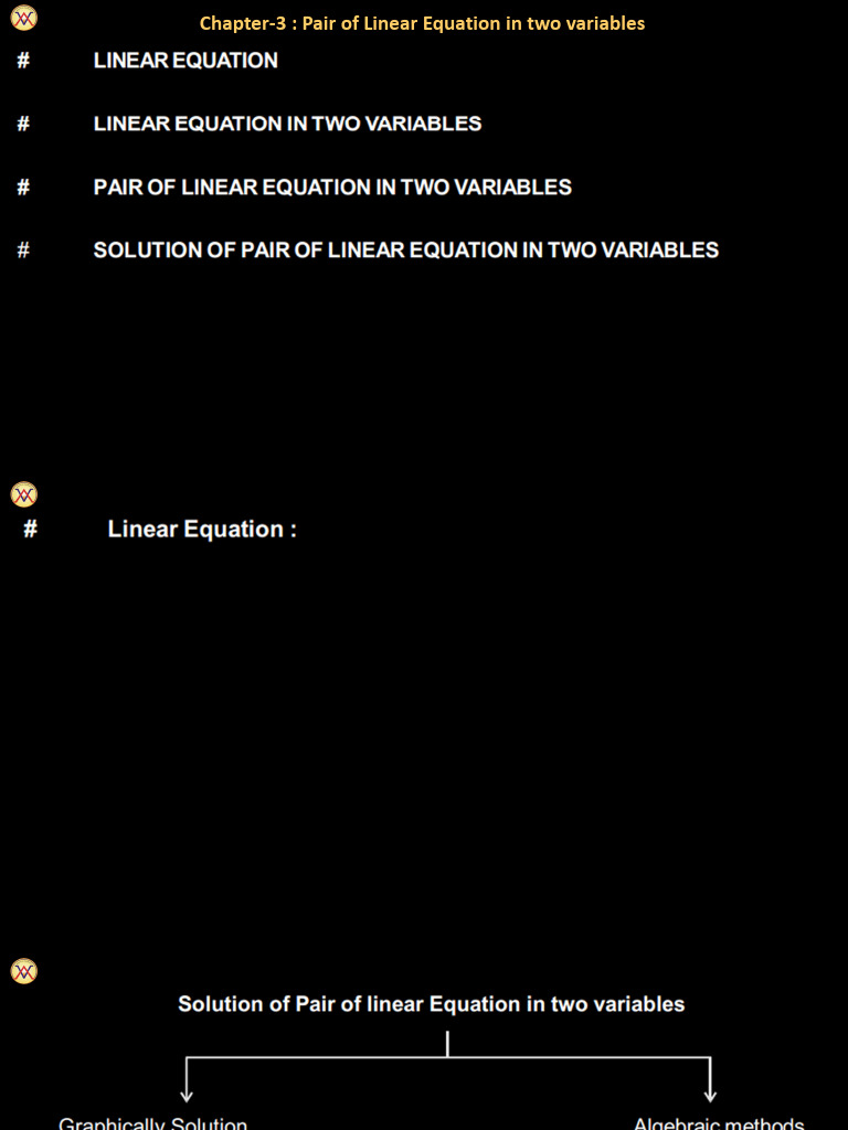 3 - X-Class Mahakumbh - Pair of Linear Equation in Two Variables | PDF