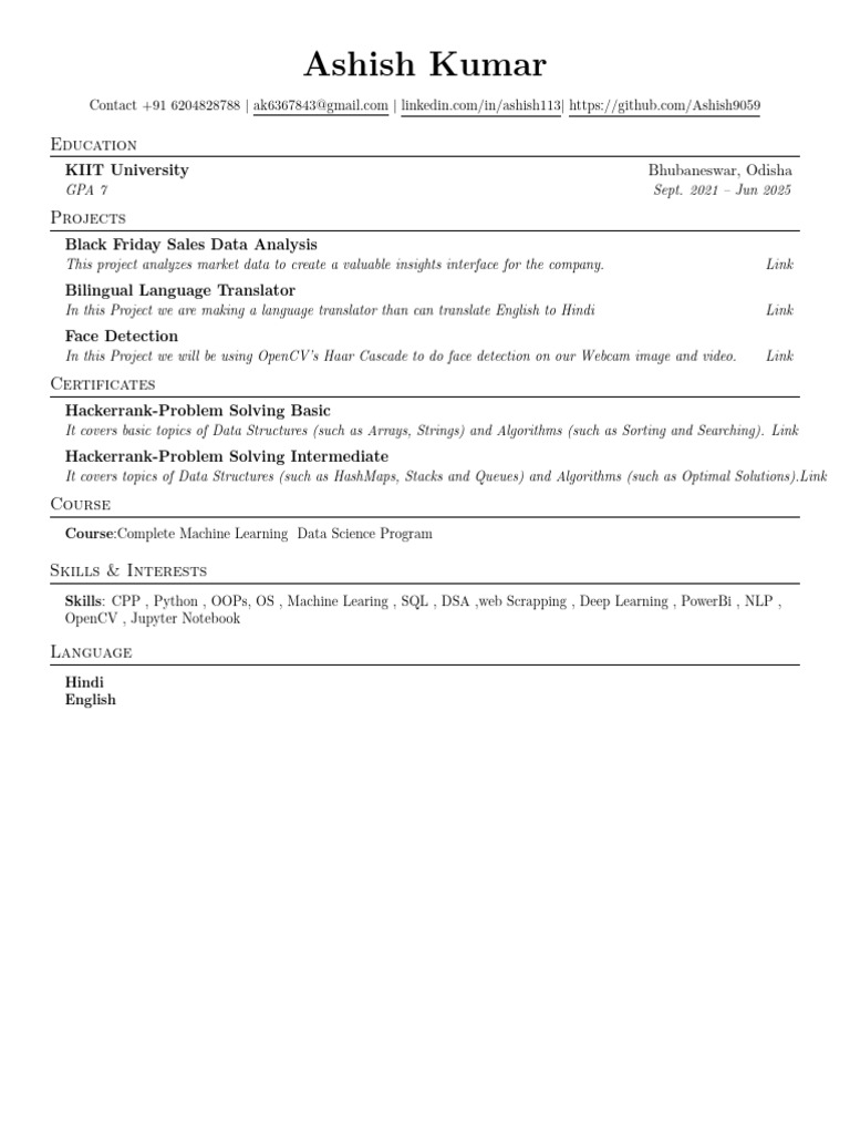 Modified Ashish Resume | PDF