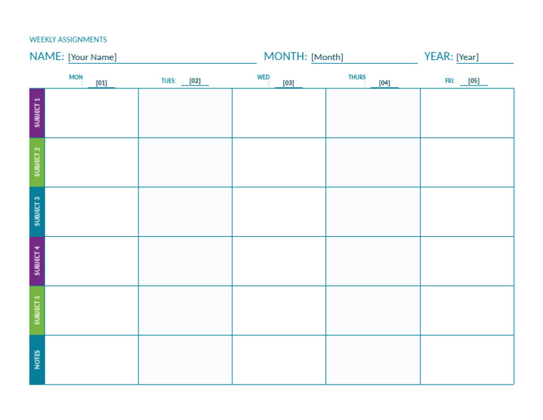 Weekly Assignments | PDF
