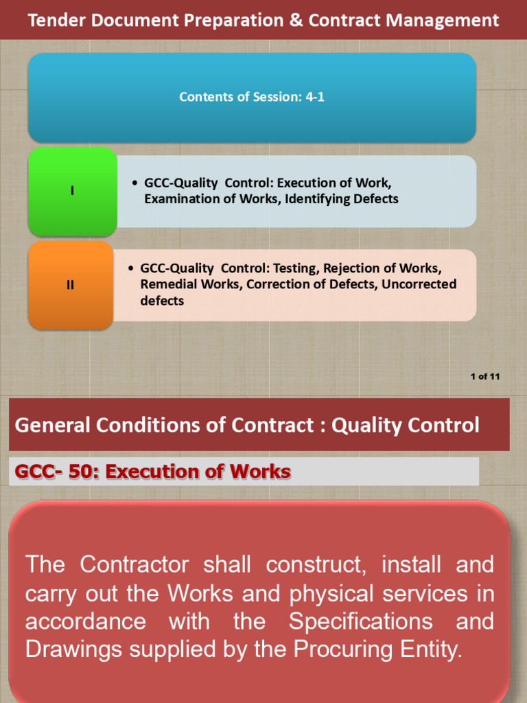 Quality Control in Construction Contracts | PDF | Quality Assurance ...