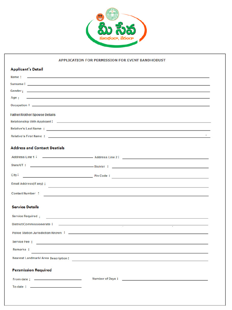 Permission For Event Bad Ho Bust | PDF