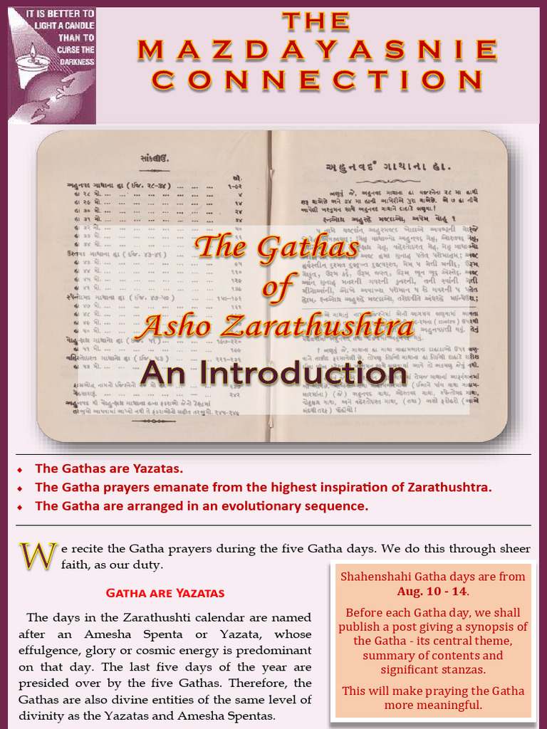 0809 Gathas - An Introduction | PDF | Zoroastrianism