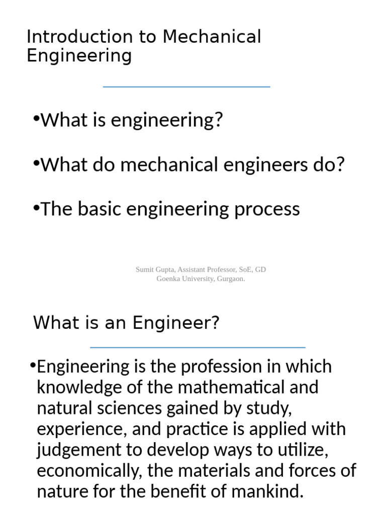 Introduction to Mechanical Engineering | PDF | Engineering | Machines