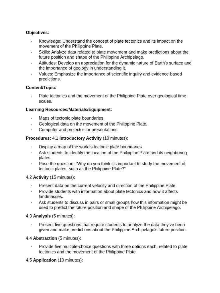 Philippine Plate Tectonics Overview | PDF | Plate Tectonics | Geology
