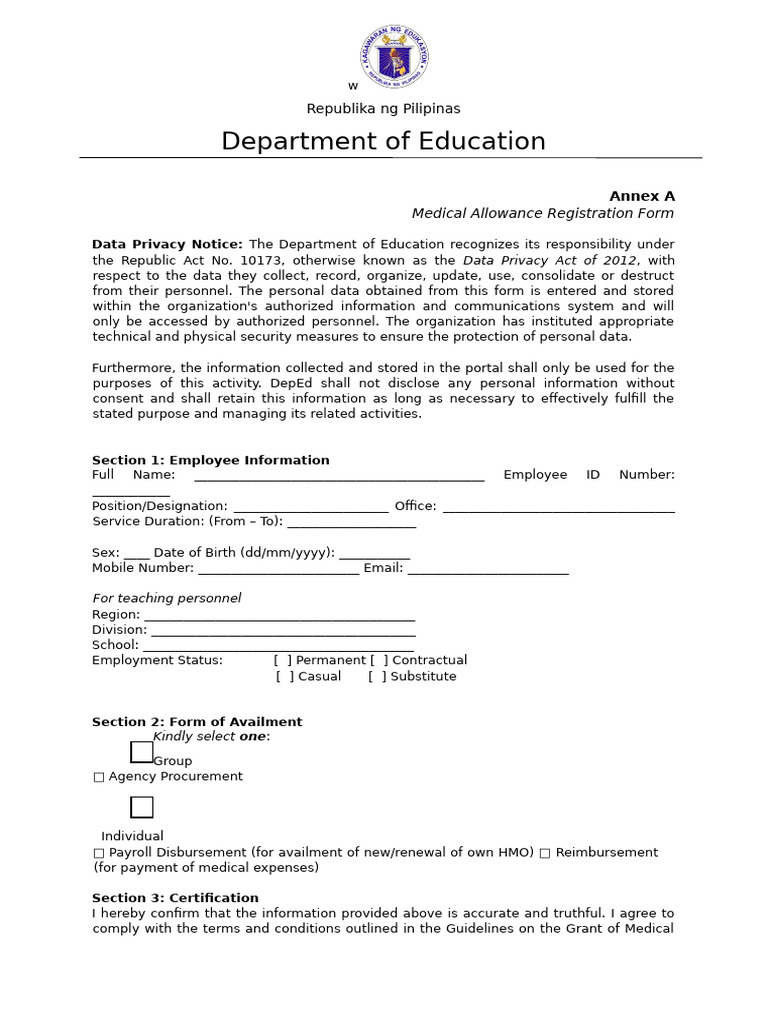 Medical Allowance Annex A | PDF
