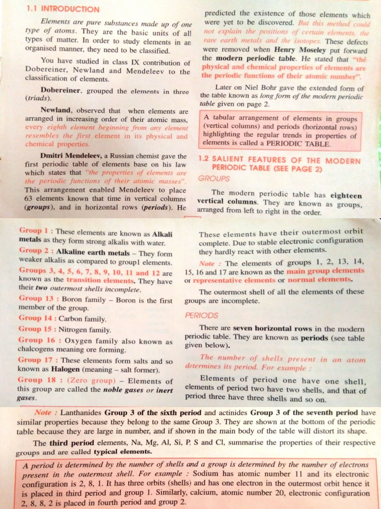 Periodic Table, Periodic Properties, and Variations of Periodic Table | PDF