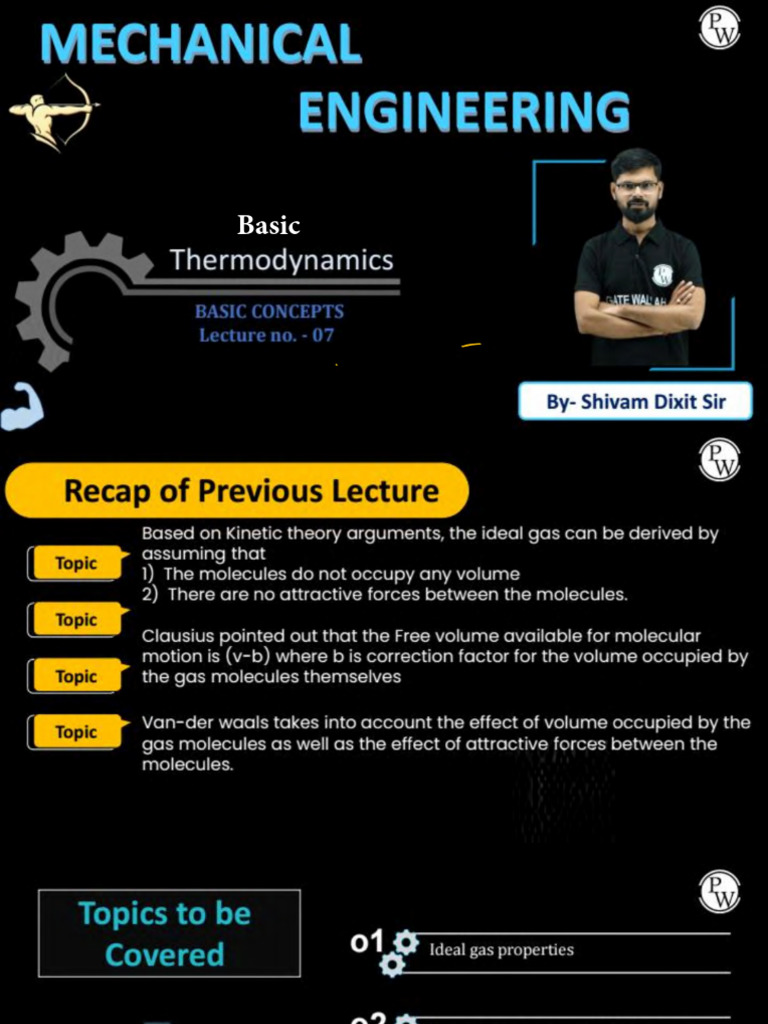 Basic Thermodynamics 07 Class Notes | PDF