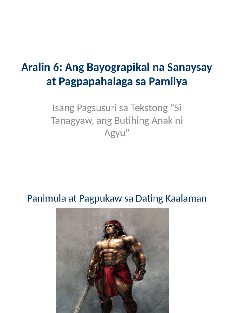 Aralin6 Bayograpikal Na Sanaysay | PDF