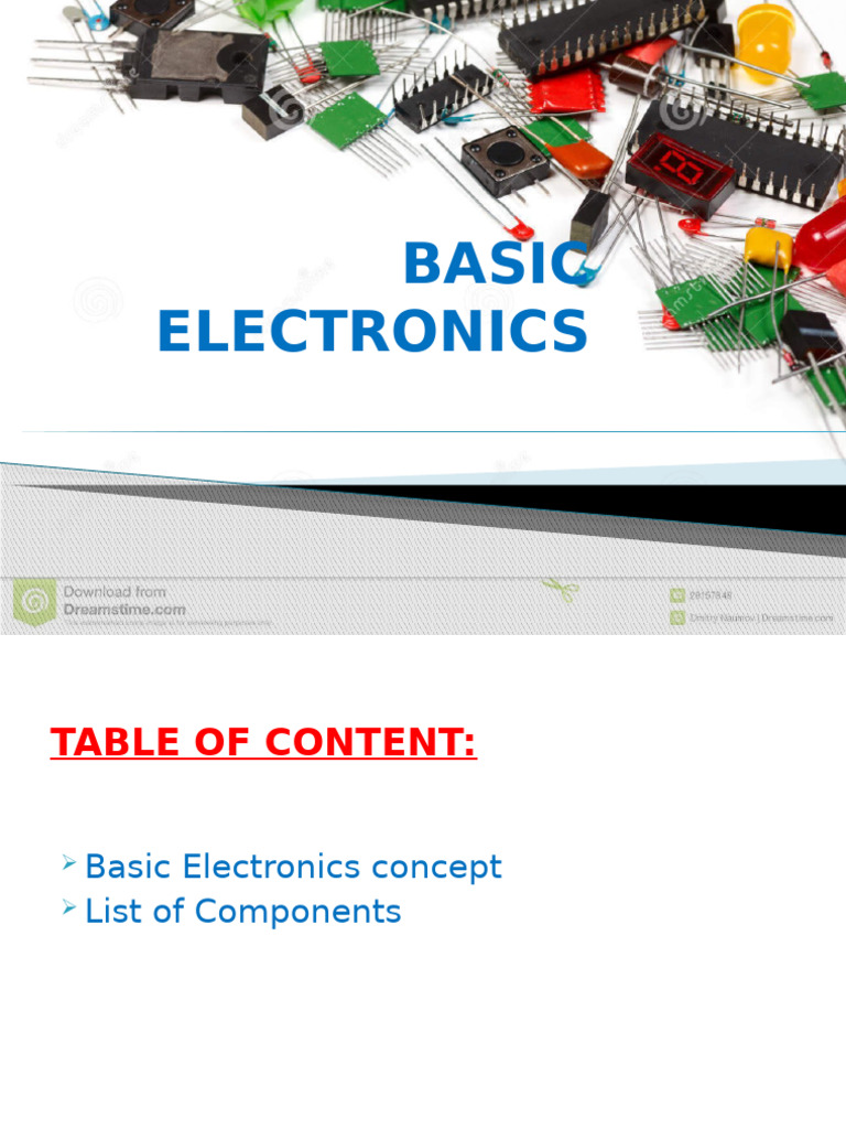 Basicelectronics Components | PDF | Electrical Network | Electronic Component