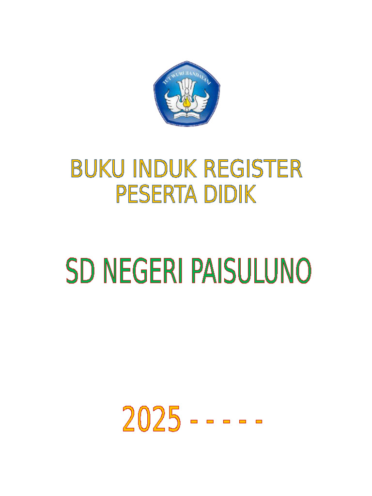 Cover Buku Induk SD | PDF
