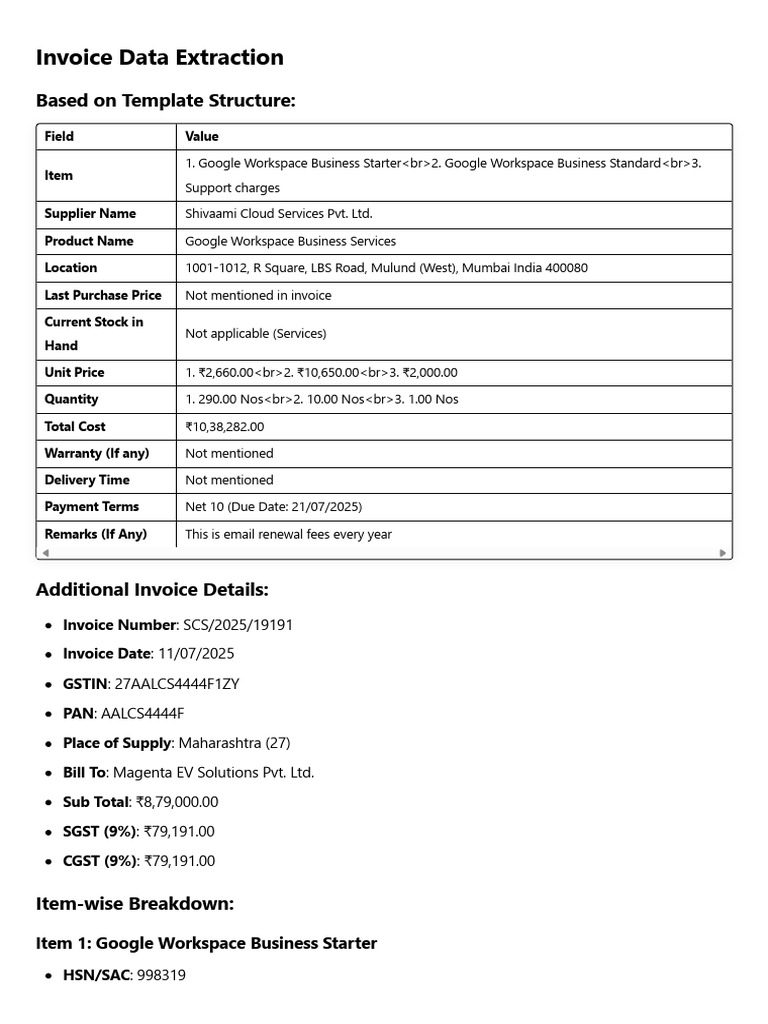 Invoice Data Extraction For Excel | PDF