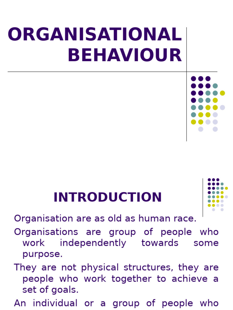 Organisational Behaviour | PDF