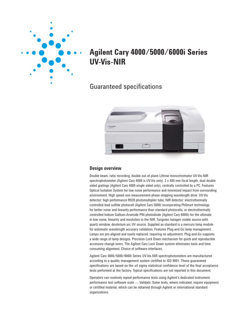 5990 8077en - Cary 4000 5000 6000i - Guaranteed - Specs | PDF ...