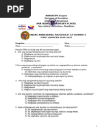 First Periodical Test Filipino | PDF