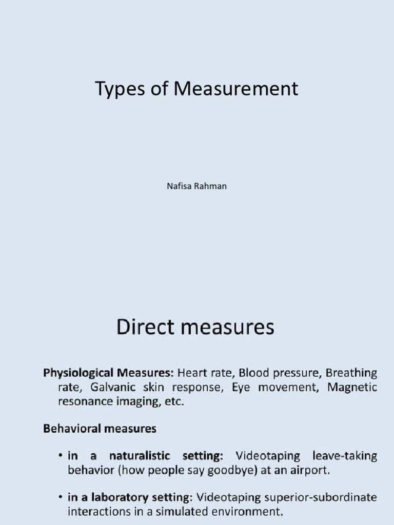 Scales of Measurement For Business Analytics | PDF