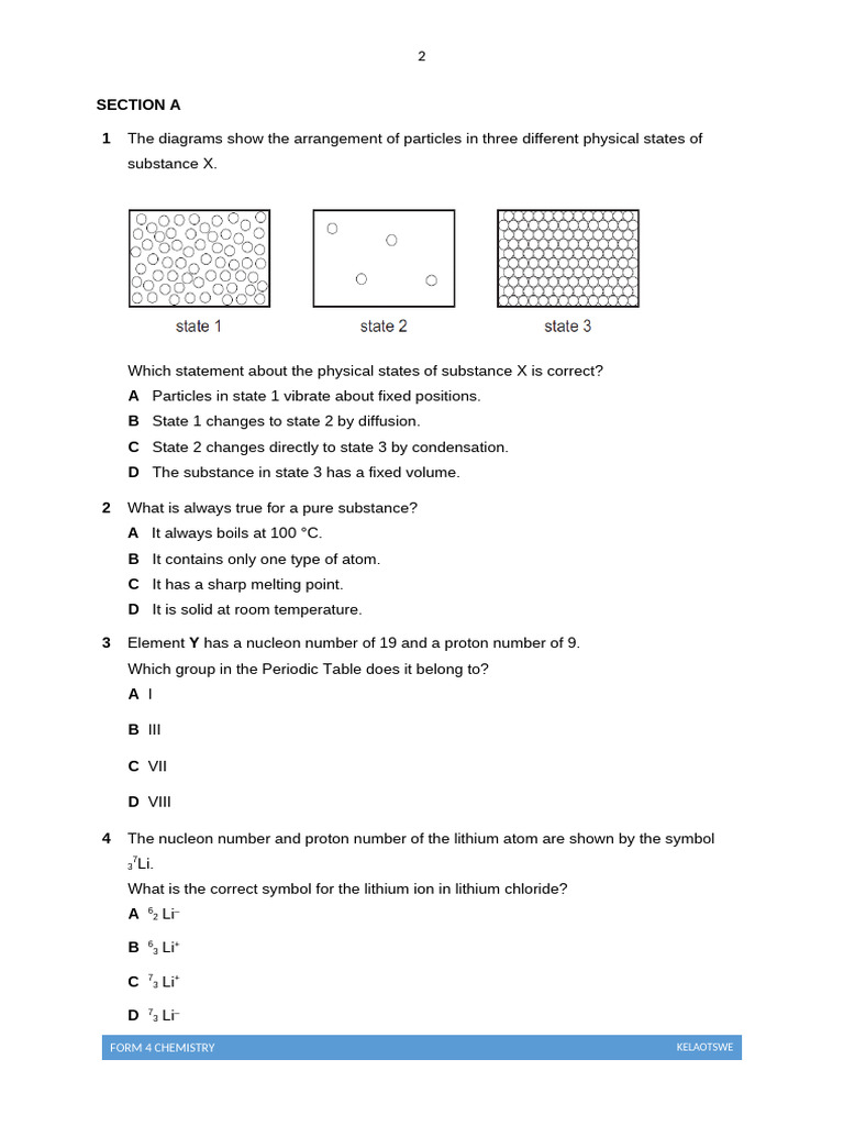 Chemistry Concepts and Particle Behavior | PDF | Atoms | Chemistry