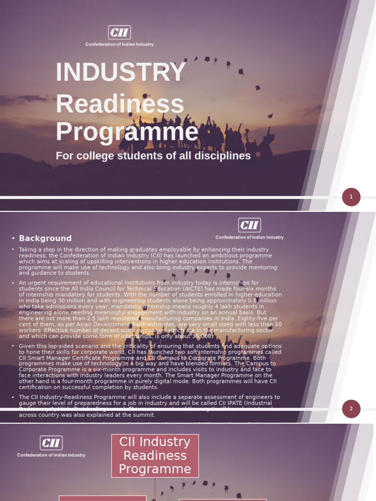 CII Industry Readiness Programme | PDF